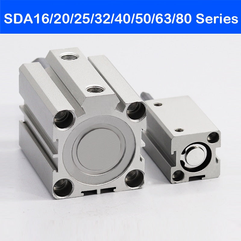 air Cylinder SDA16/20/25/32/40/50/63/80mm Boreseries Pneumatic Compact – METCO Pacific